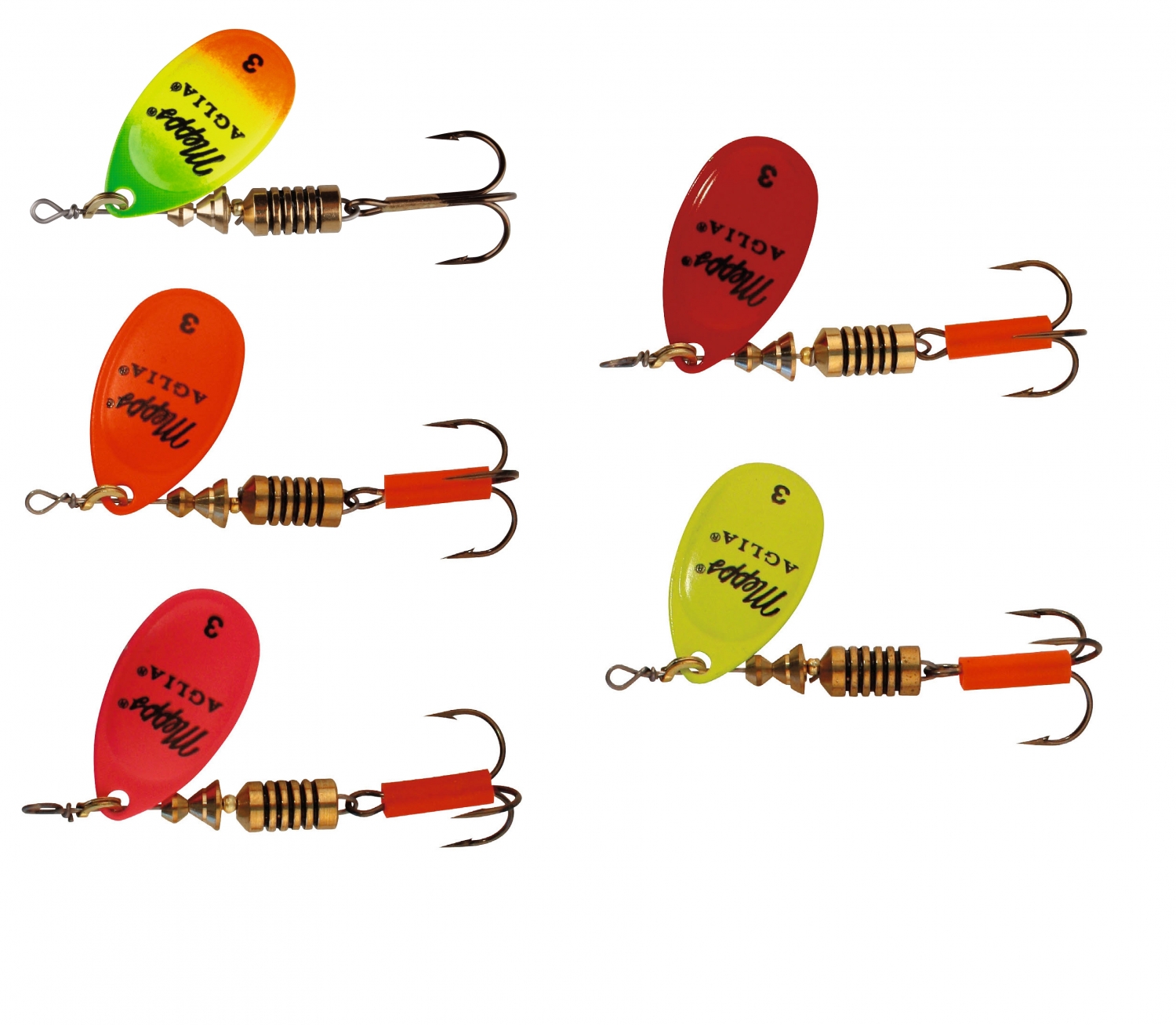 Mepps Spinner Aglia Fluo No. 5 - Spinner alm. - fluer.dk